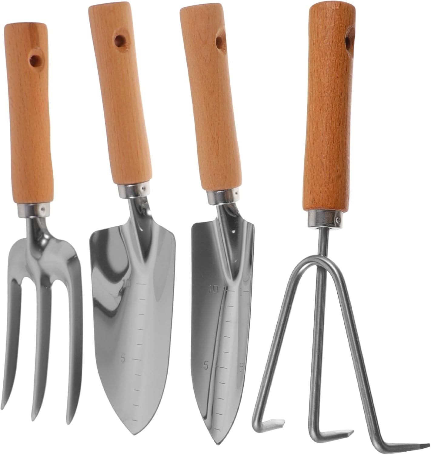 NEEJUM Gardening Tools Set of 4 Shovel Rake Trowel and Bonsai Tool for ...