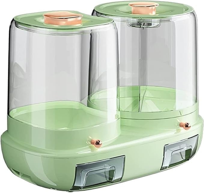 NEEJUM Rice Dispenser and Grain Storage Container, 5 Grids 25lbs ...