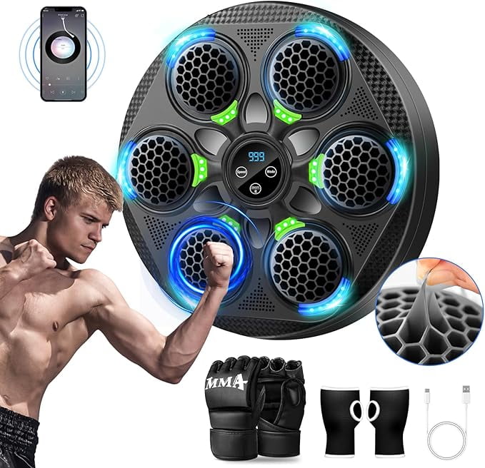 NEEJUM Smart Music Boxing Machine for Adults and Kids, Bluetooth Boxing ...