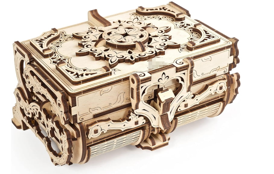NEEJUM3D Wooden Puzzles Box - 3D Puzzle Antique Wooden Box Wooden Model ...