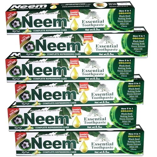 NEEM ESSENTIAL TOOTHPASTE New 5 in 1 Formula 6 Pack - Walmart.com