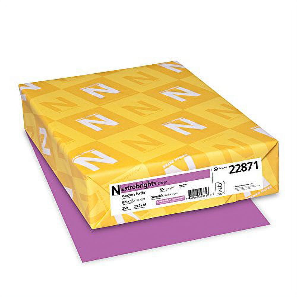 NEENAH PAPER 22871 Color Cardstock, 65lb, 8 1/2 x 11, Planetary Purple ...