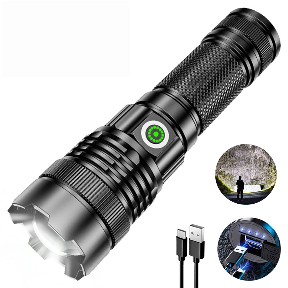NEENCA 900000 Lumens Flashlight High Lumens,Telescopic Zoom Adjustment ...