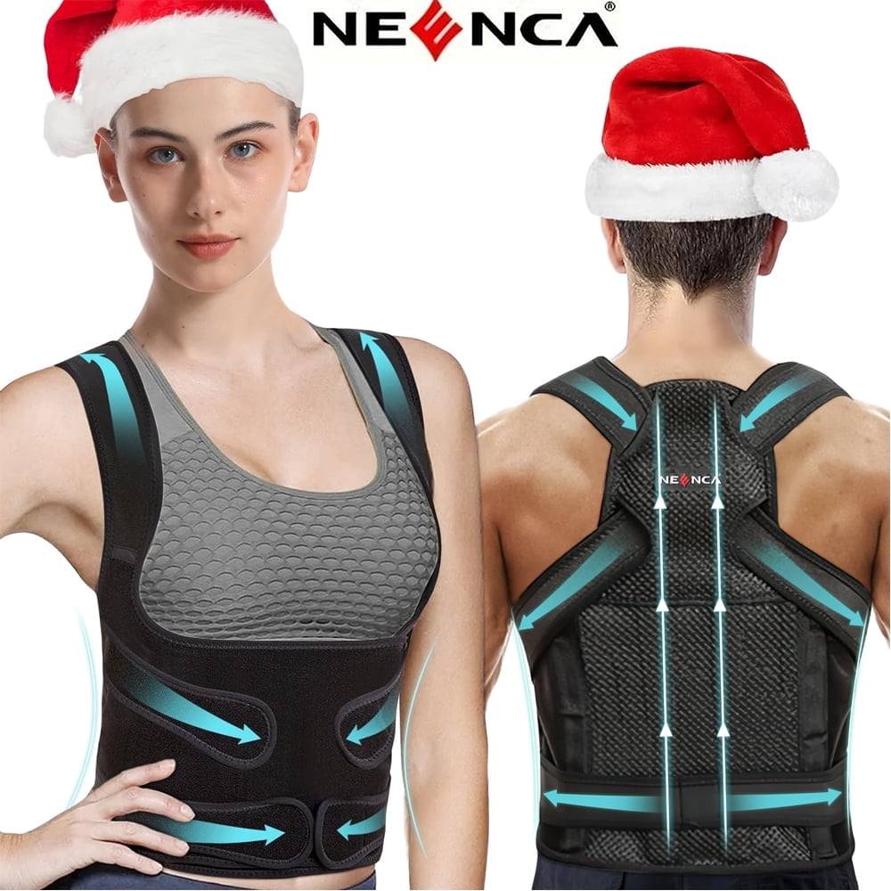 NEENCA Adjustable Back Brace Posture Corrector, Back Straightener ...
