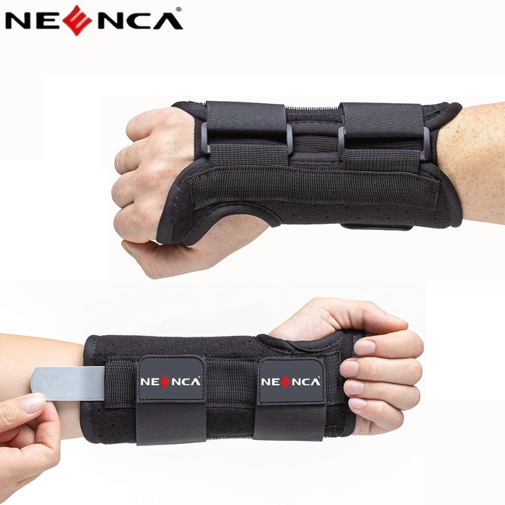 NEENCA Wrist Brace with 2 Straps and Metal Splint Stabilizer, Helps ...