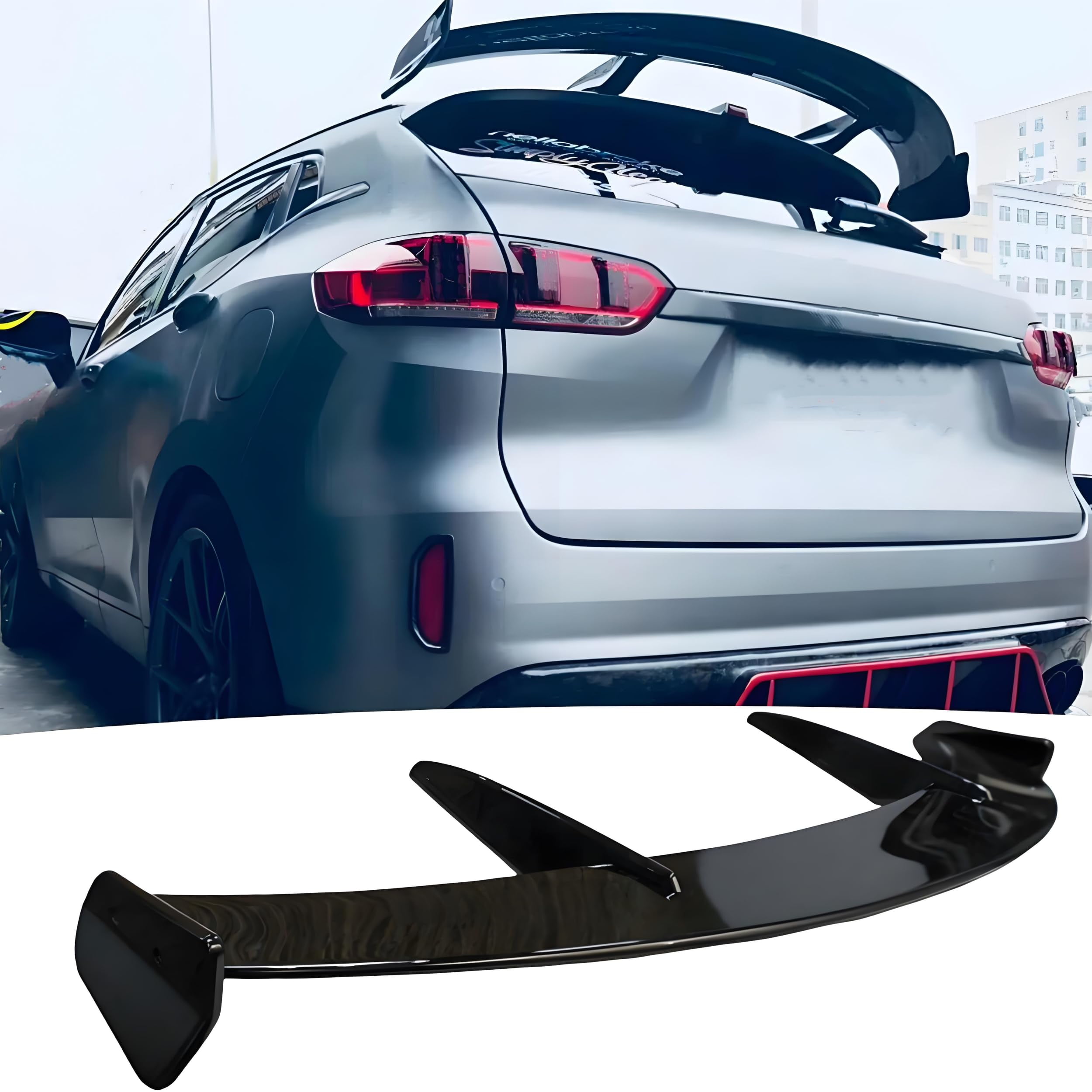 NEESPOC Universal 51in Rear Window Roof Spoiler Wing ABS Fit for Most ...