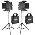 NEEWER 2 Pack Bi-Color 660 LED Video Light and Stand Kit - Walmart.com
