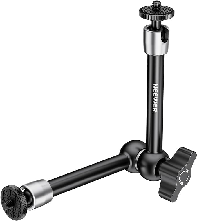 NEEWER 9.8"/25cm Adjustable Friction Magic Arm with 1/4" Screw on Both ...