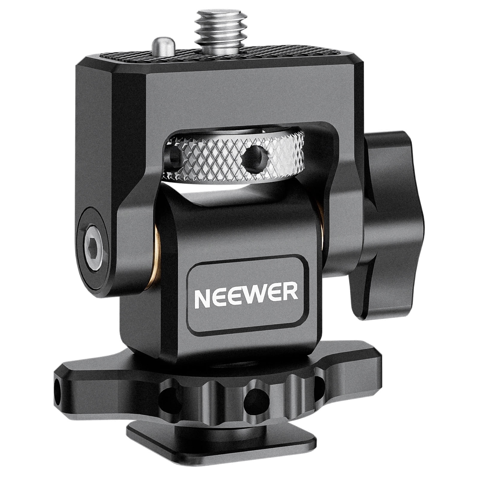 Neewer MA006 Monitor Mount - 360° Swivel, 180° Tilt, Cold Shoe for 5-7 ...