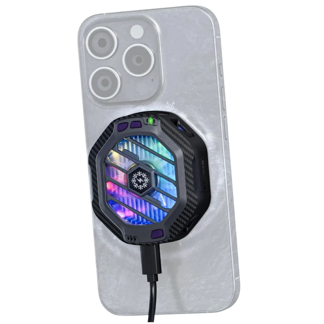 NEEWER Phone Cooler Magnetic Wireless Charger with RGB Lighting, 3 ...