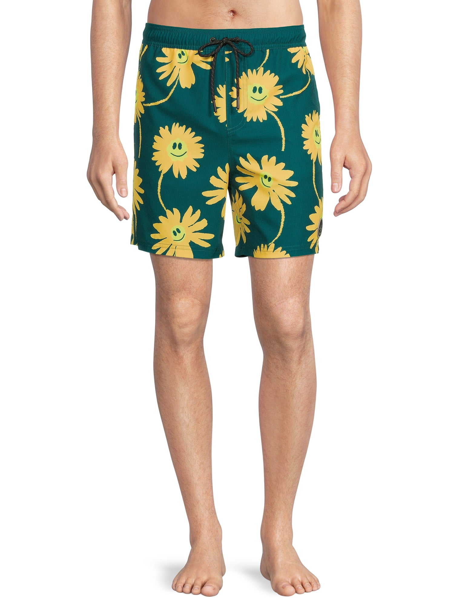 NEFF Men's Printed 7" Swim Trunks with Stretch - Walmart.com