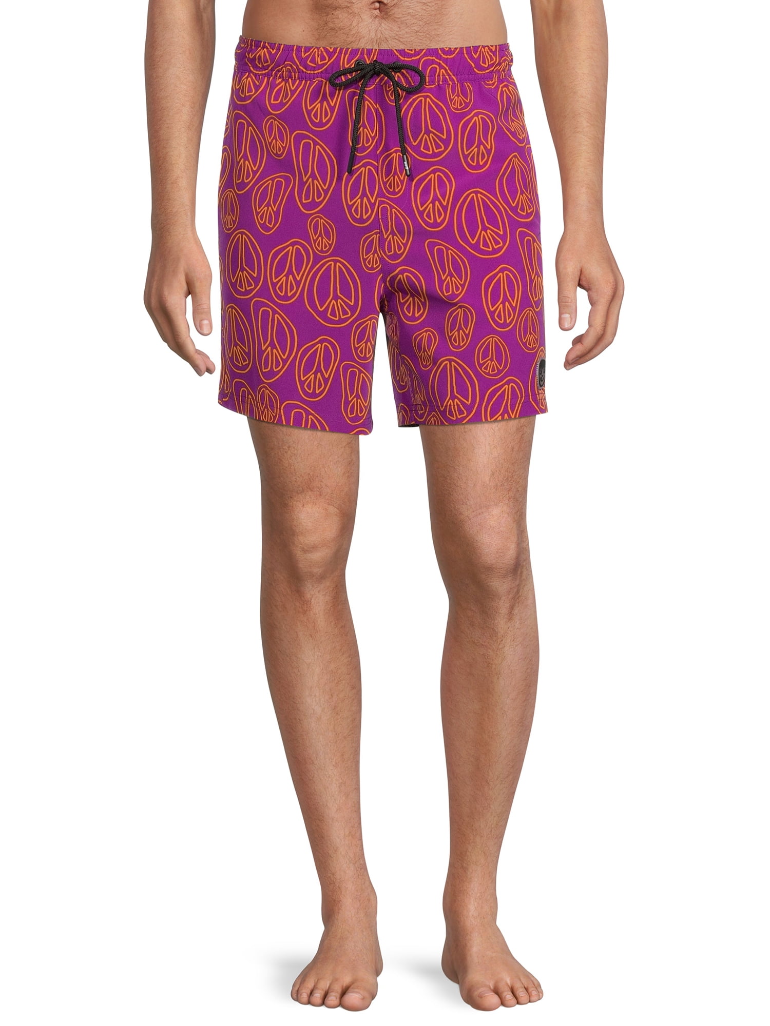 NEFF Men's Printed 7" Swim Trunks with Stretch - Walmart.com