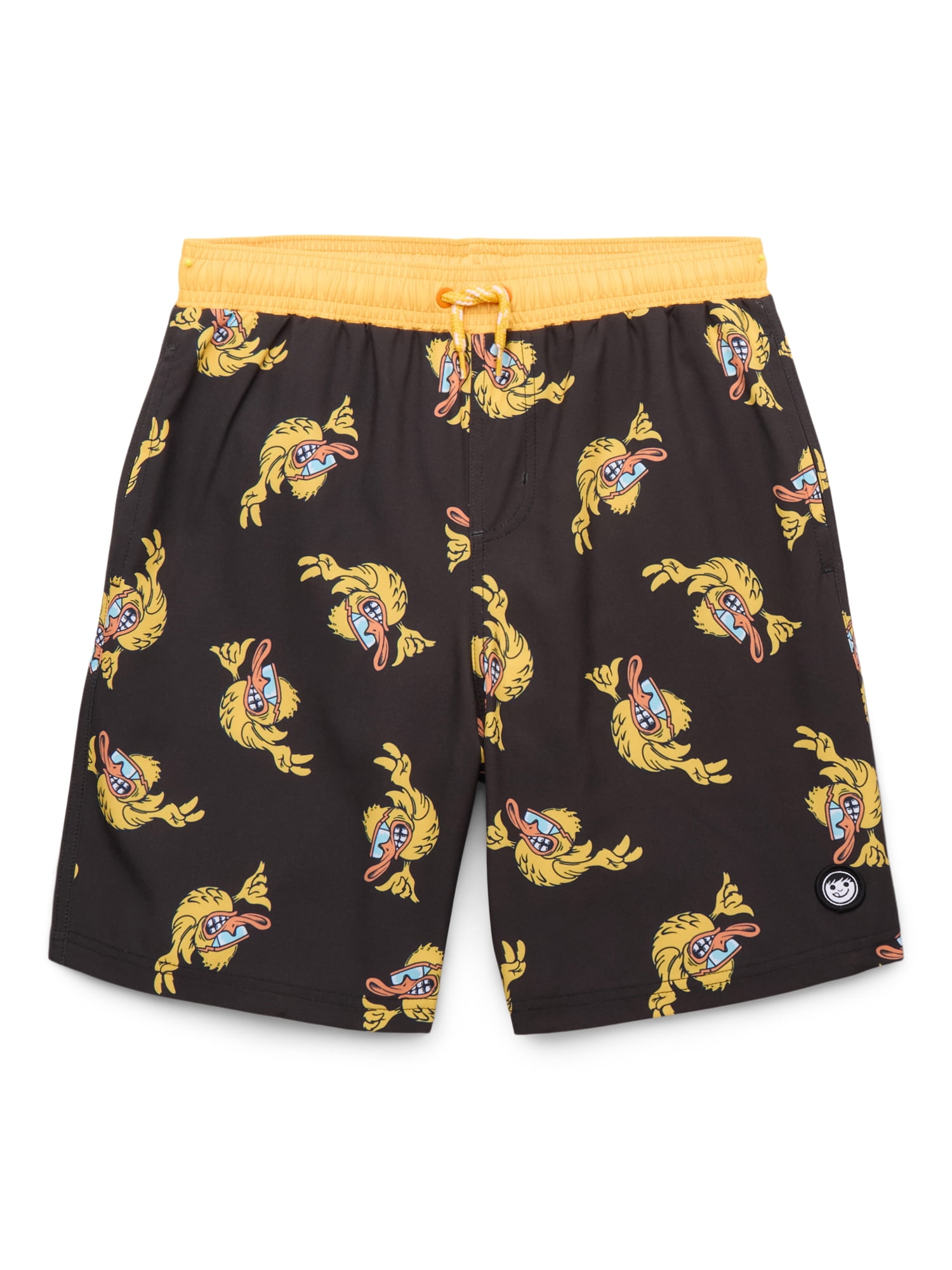 NEFF Boys Fired Up Ducky Graphic Swim Shorts, Lightweight Adjustable ...