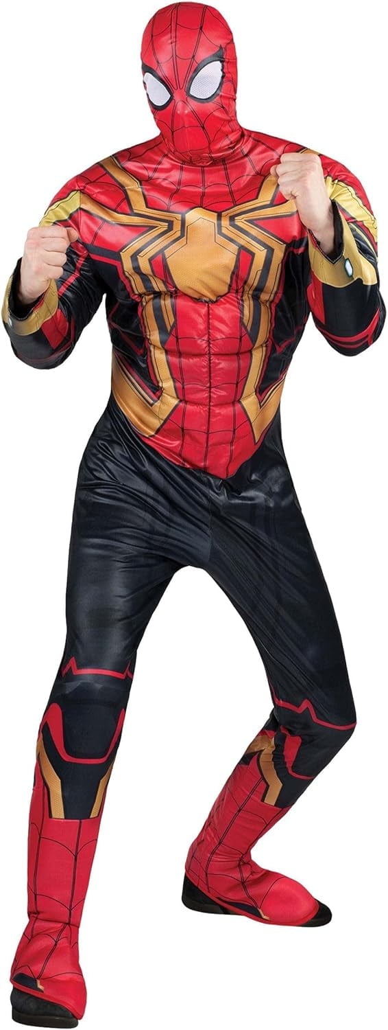 NEFIYLUXP Deluxe Adult Iron Spider Clothing, Spidey Integrated Suit for ...