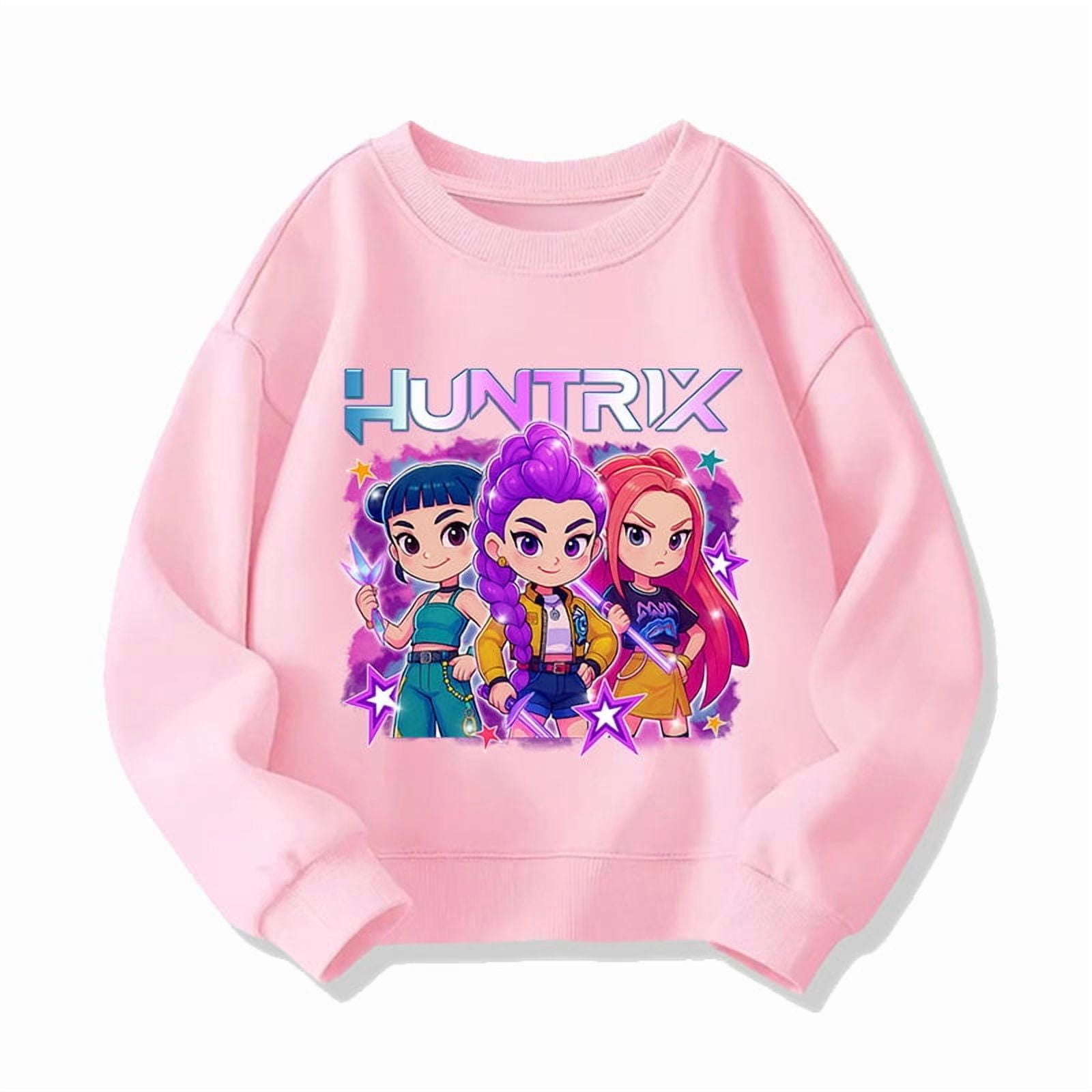 NEFIYLUXP Demon Hunters Huntrix Pink Hoodies Merch, Huntrix Demon ...