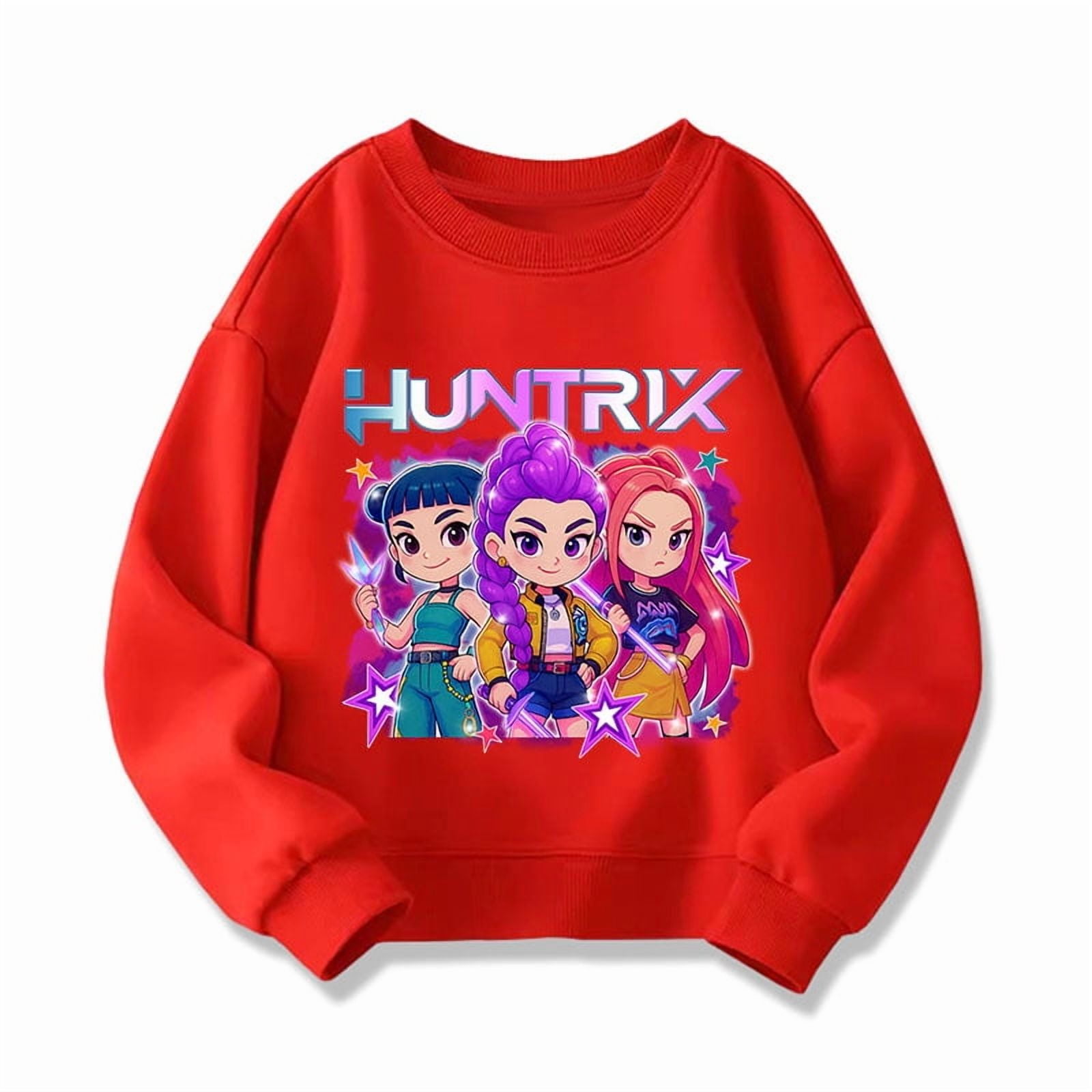 NEFIYLUXP Demon Hunters Huntrix Red Hoodies Merch, Huntrix Demon ...