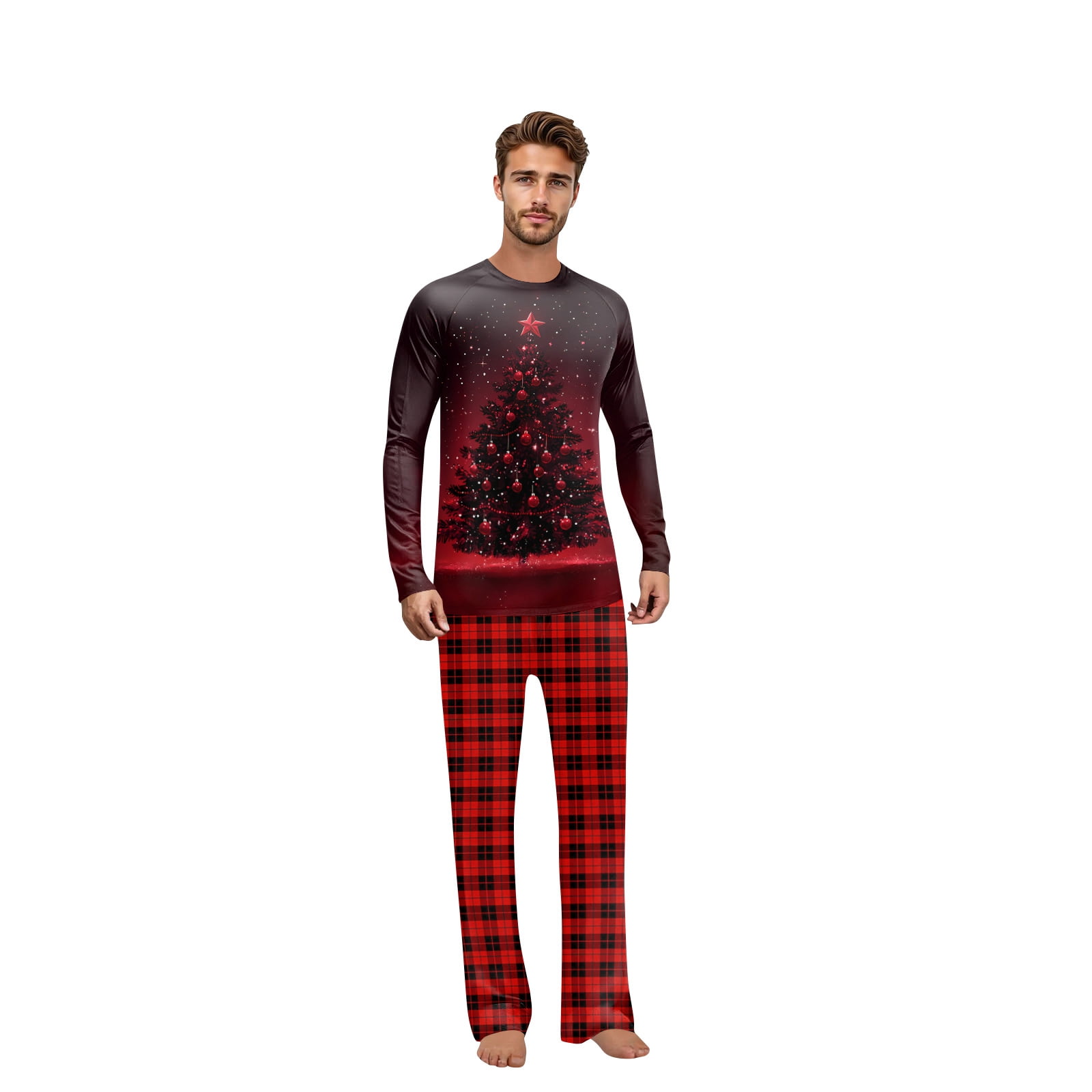 NEFIYLUXP Holiday Family Pajamas Set Matching - Christmas Themed Cozy ...