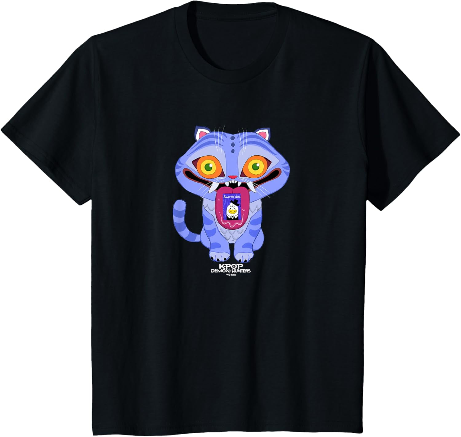 NEFIYLUXP Huntrix Kpop Demon Hunters Printed T-shirt, Derpy Tiger Kpop ...