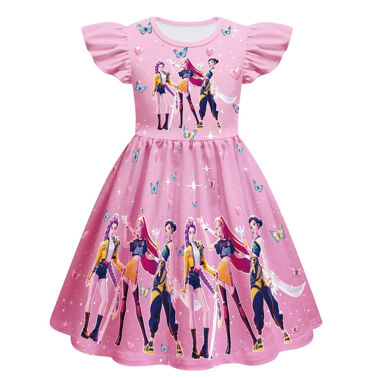 NEFIYLUXP Kids Girls Kpop Demon Hunters Dress, Novetly Princess Dresses ...
