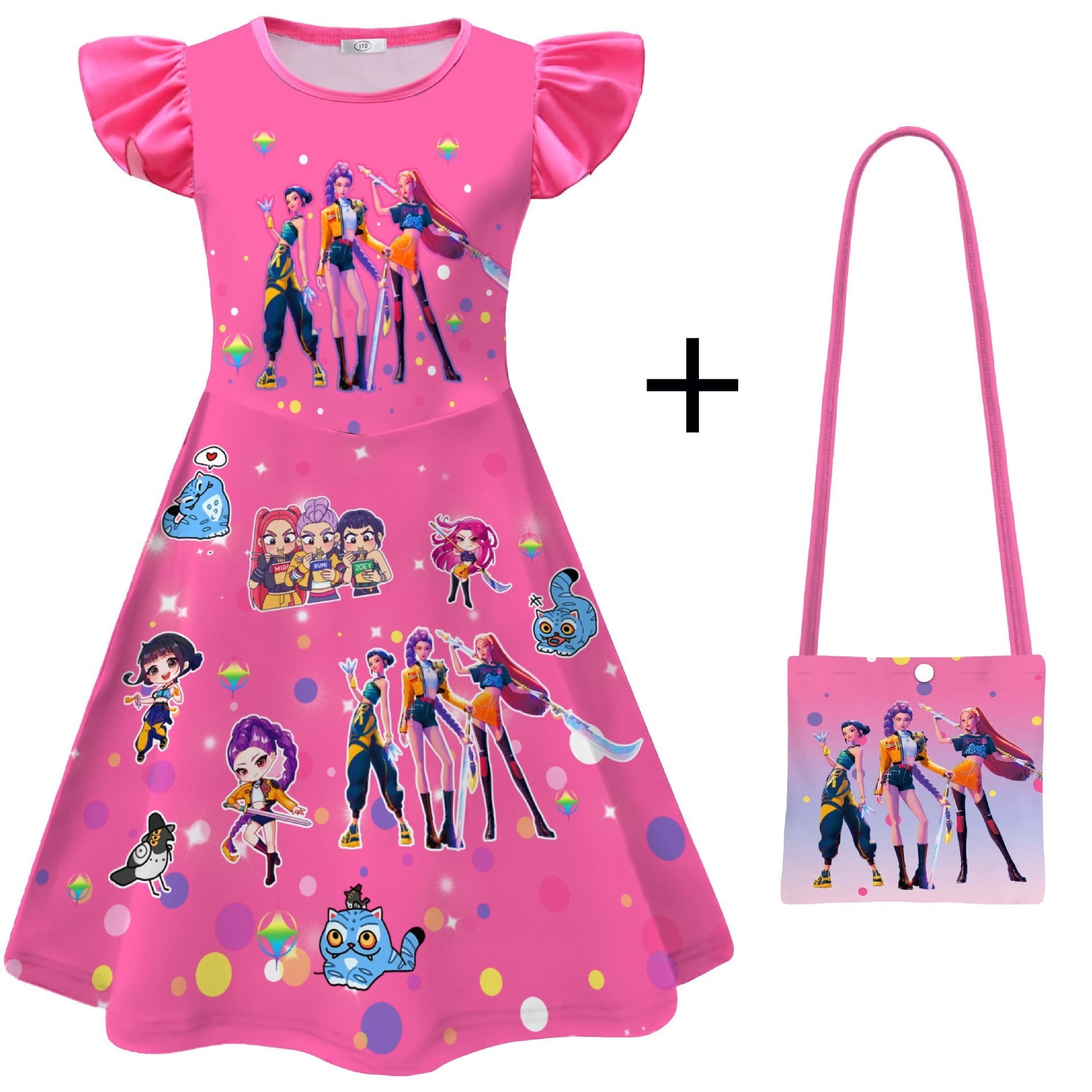 NEFIYLUXP Kids Girls Kpop Demon Hunters Dress, Novetly Princess Dresses ...