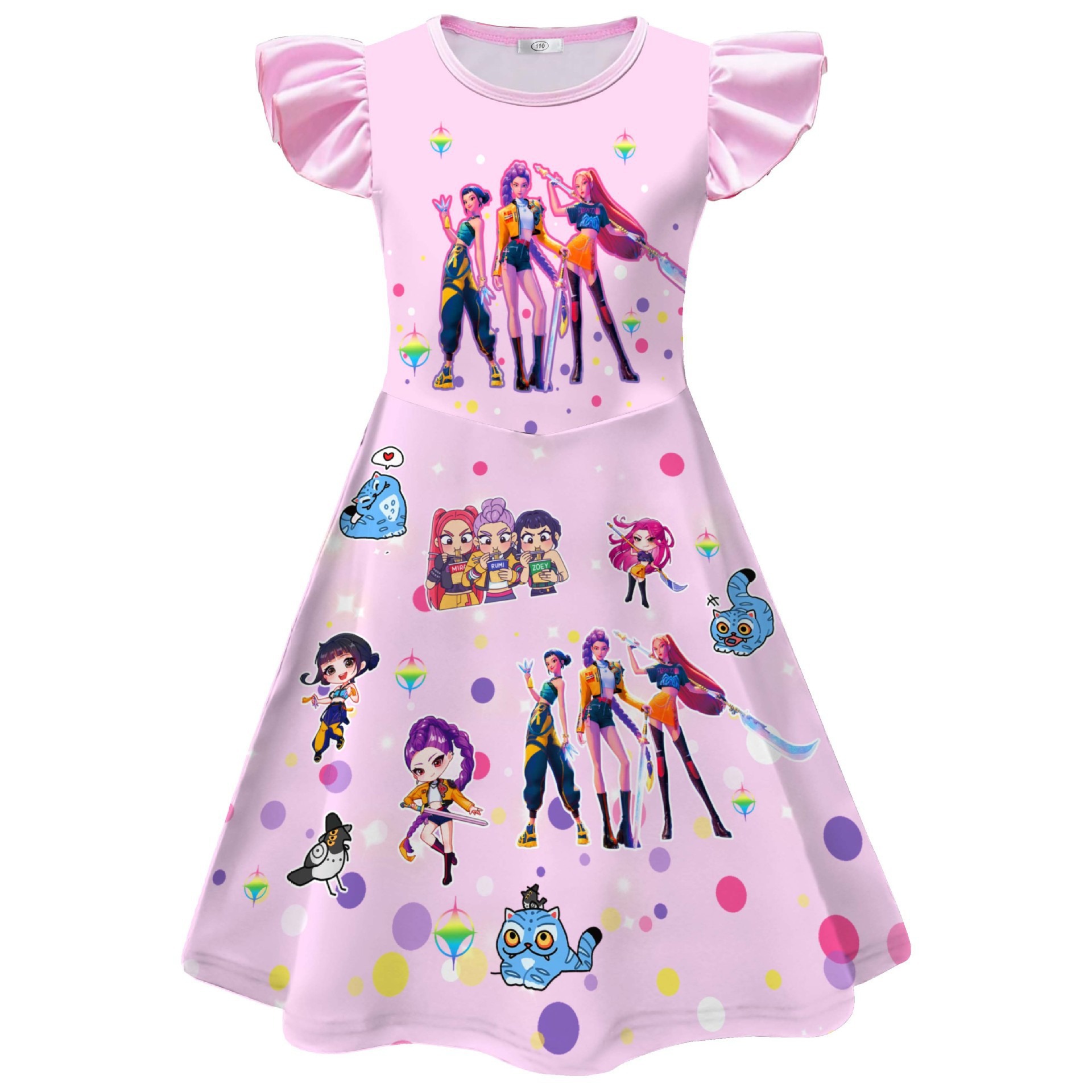 NEFIYLUXP Kids Girls Kpop Demon Hunters Dress, Novetly Princess Dresses ...