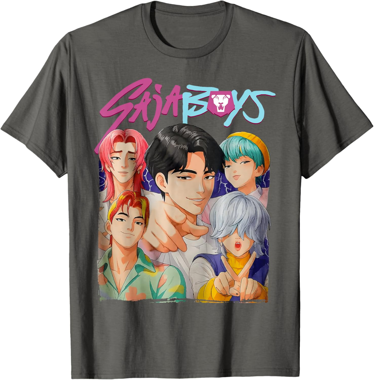 NEFIYLUXP Kpop Demon Hunters Saja Boys Bootleg Style Printed T-shirt ...