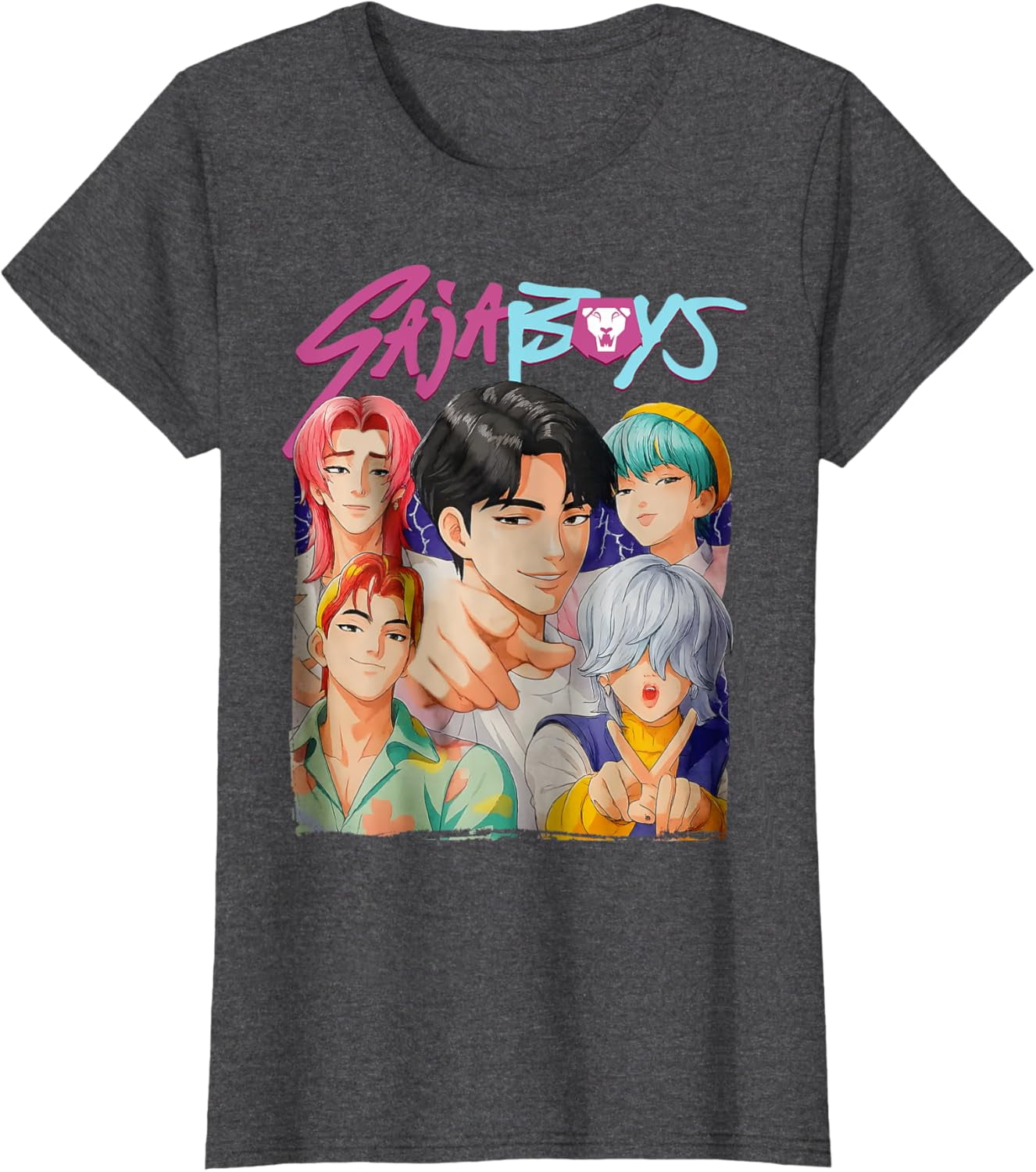 NEFIYLUXP Kpop Demon Hunters Saja Boys Bootleg Style Printed T-shirt ...