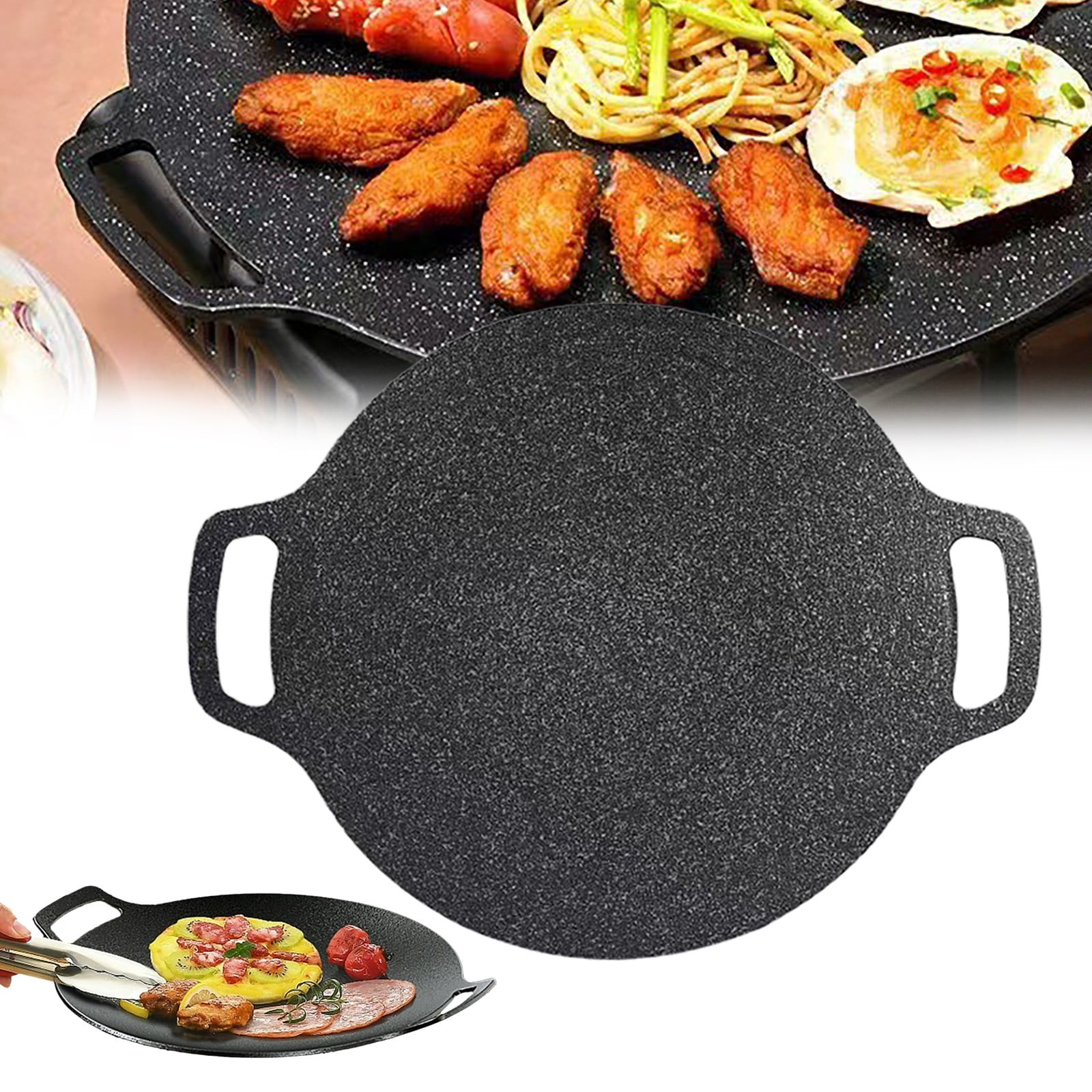 NEGJ BBQ Grill Pan Stone Coating Stovetops And Induction Compatible ...