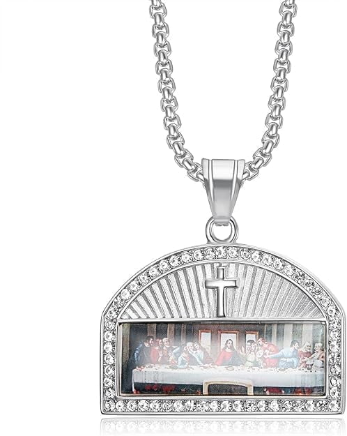 NEGS Lord's Supper Pendant 24'' Chain The Last Supper Jesus with His ...