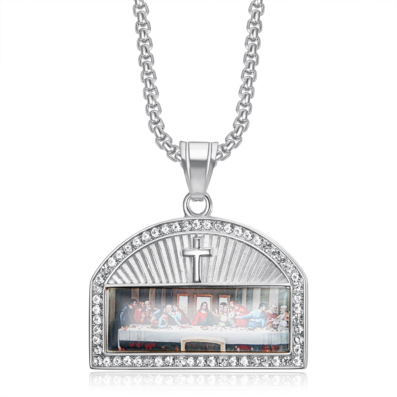 NEGS Lord's Supper Pendant 24'' Chain The Last Supper Jesus with His ...