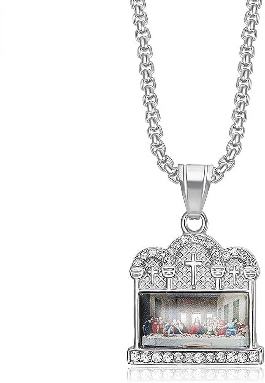 NEGS Lord's Supper Pendant 24'' Chain The Last Supper Jesus with His ...