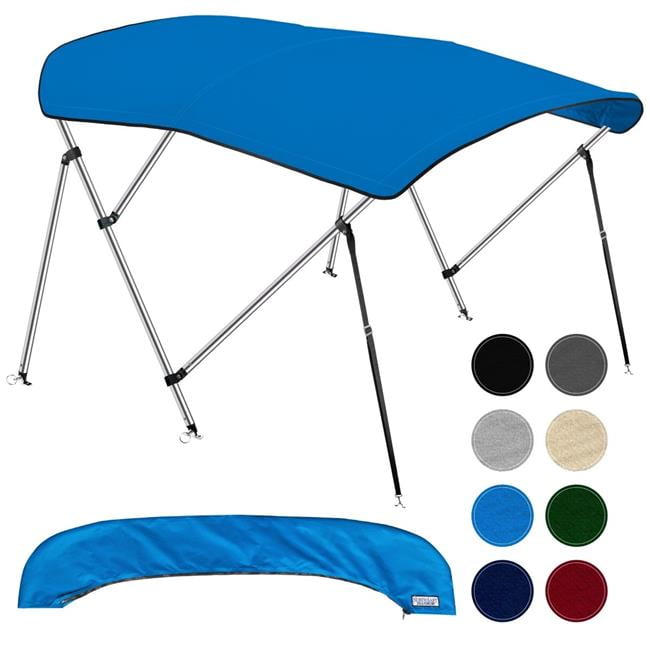 North East Harbor B30-C30BLU 54-60 in. 3-Bow Boat Bimini Top Boat Cover ...