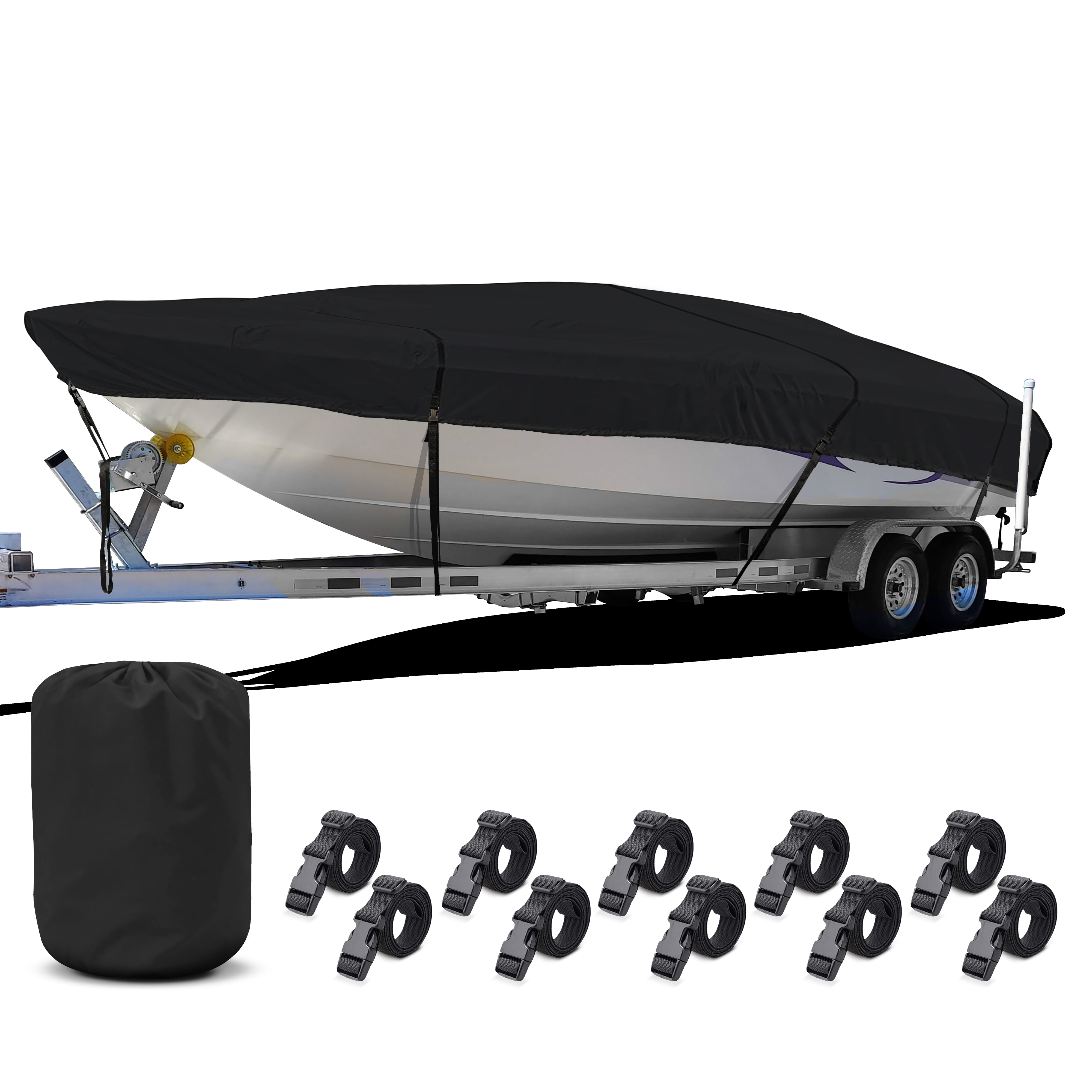 NEH Boat Cover, Thick Heavy Duty Fabric, Fade-Proof, Waterproof, 22'-24 ...
