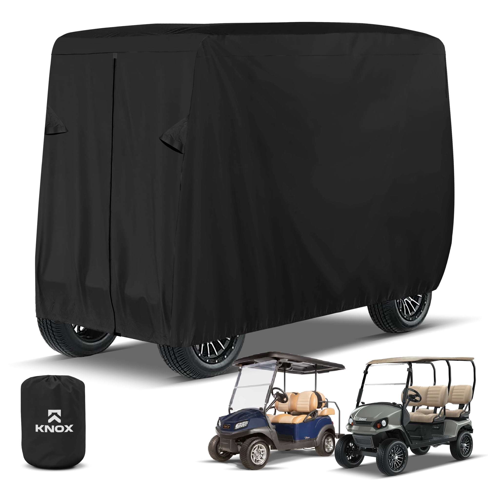 NEH Superior Black Golf Cart Cover, Waterproof, Fits Club Car, EZGO ...