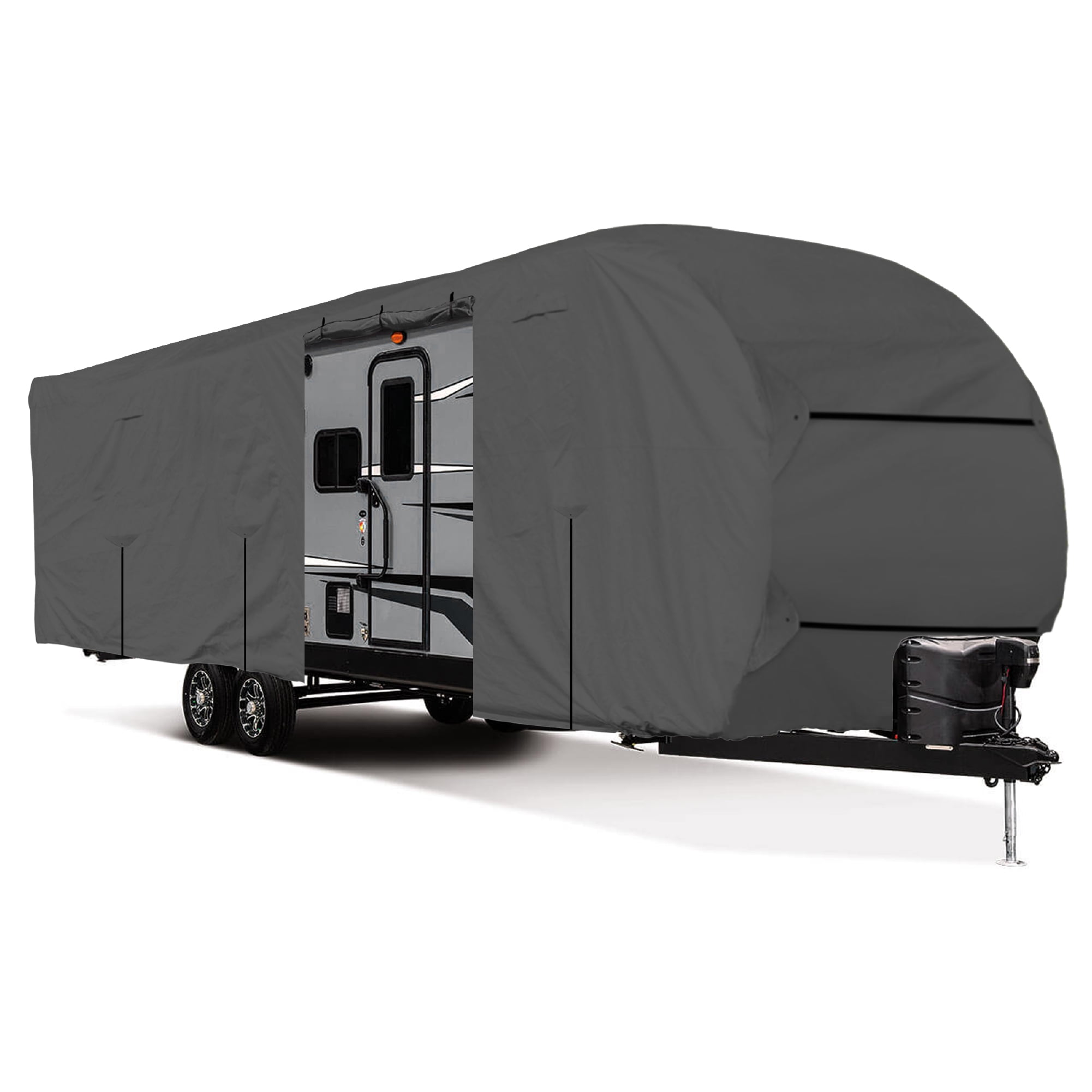 NEH Winter Enclosed Travel Trailer RV Cover, 27-30ft, 500D Polyester ...