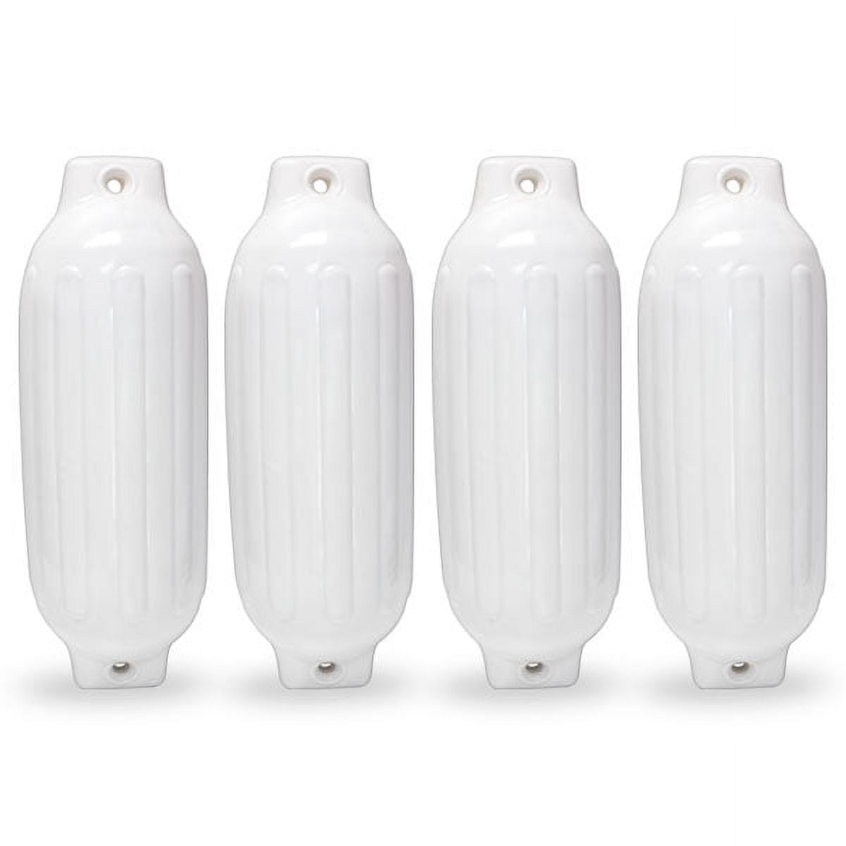 NEH Twin Eye Ribbed 8.5" x 27" Boat Fenders 4pcs, Non-Abrasive, Extra ...