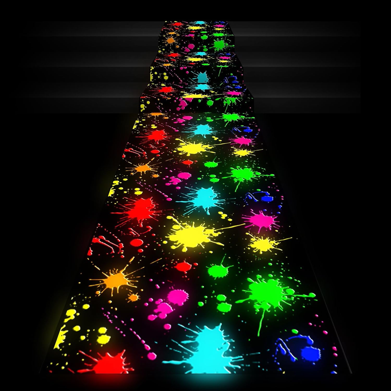 NEI 118 x 39 Inch Halloween Neon Light up Dance Floor Glow in The Dark ...