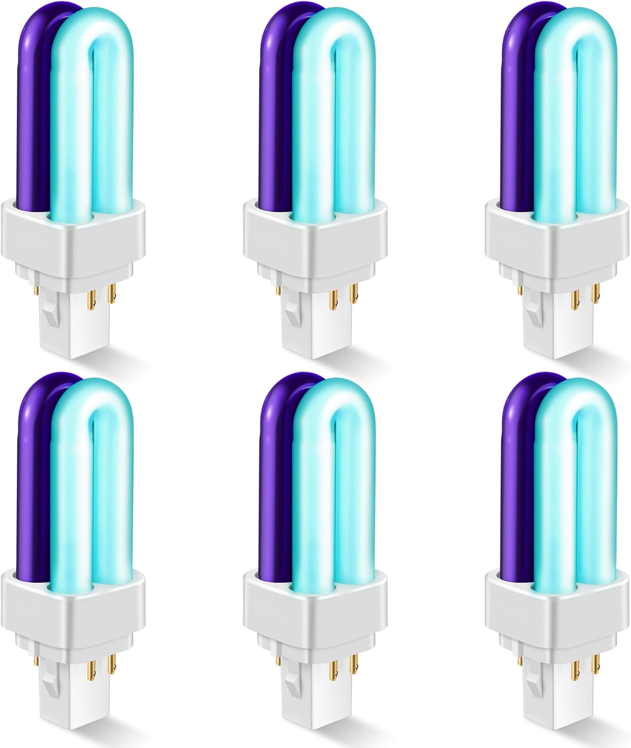 NEI 6 Pack 41050 7W Replacement Bulb, Upgraded 2 Color Bug Zapper ...