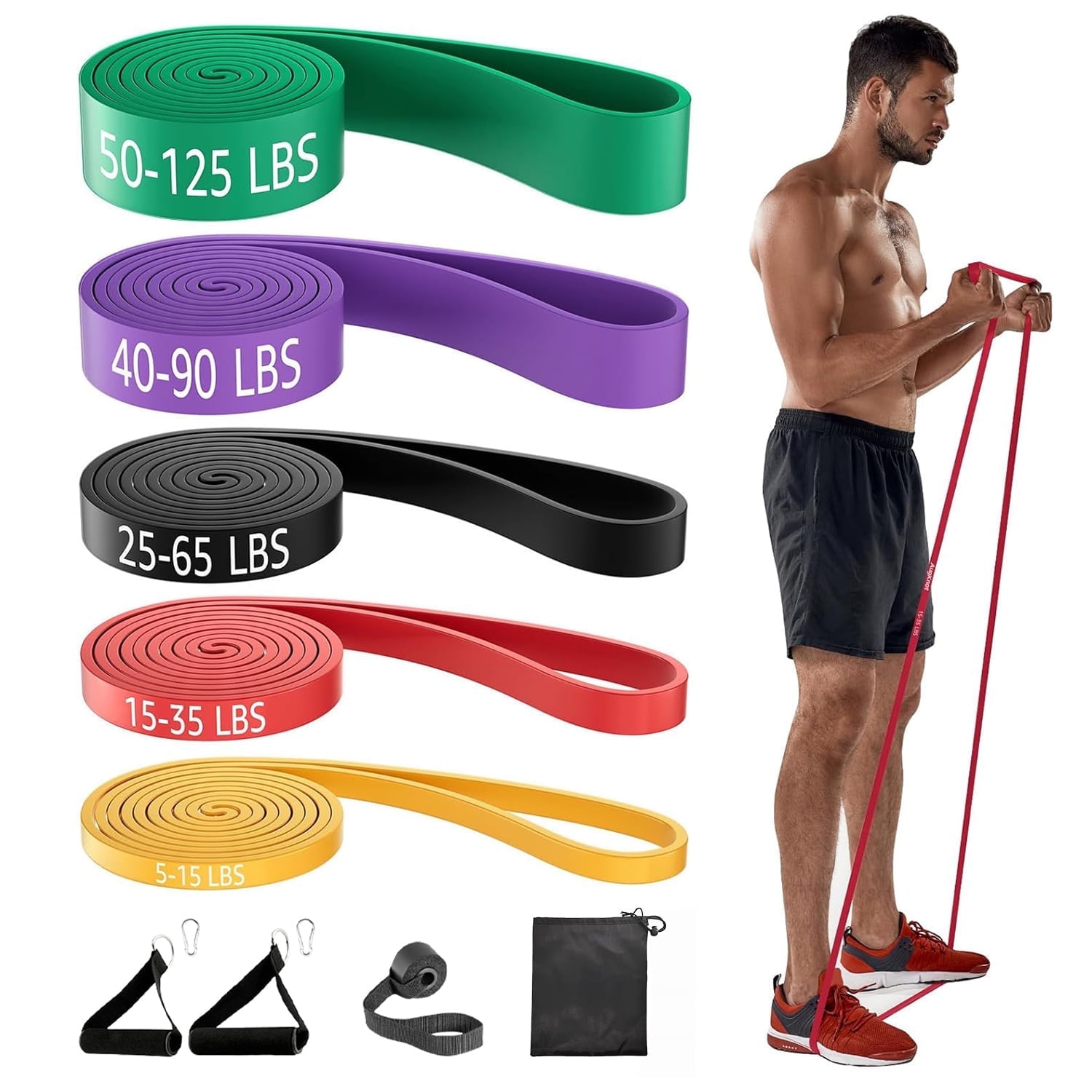 NEICAGNE Anti-Slip Exercise Bands, 6-Piece - Walmart.com