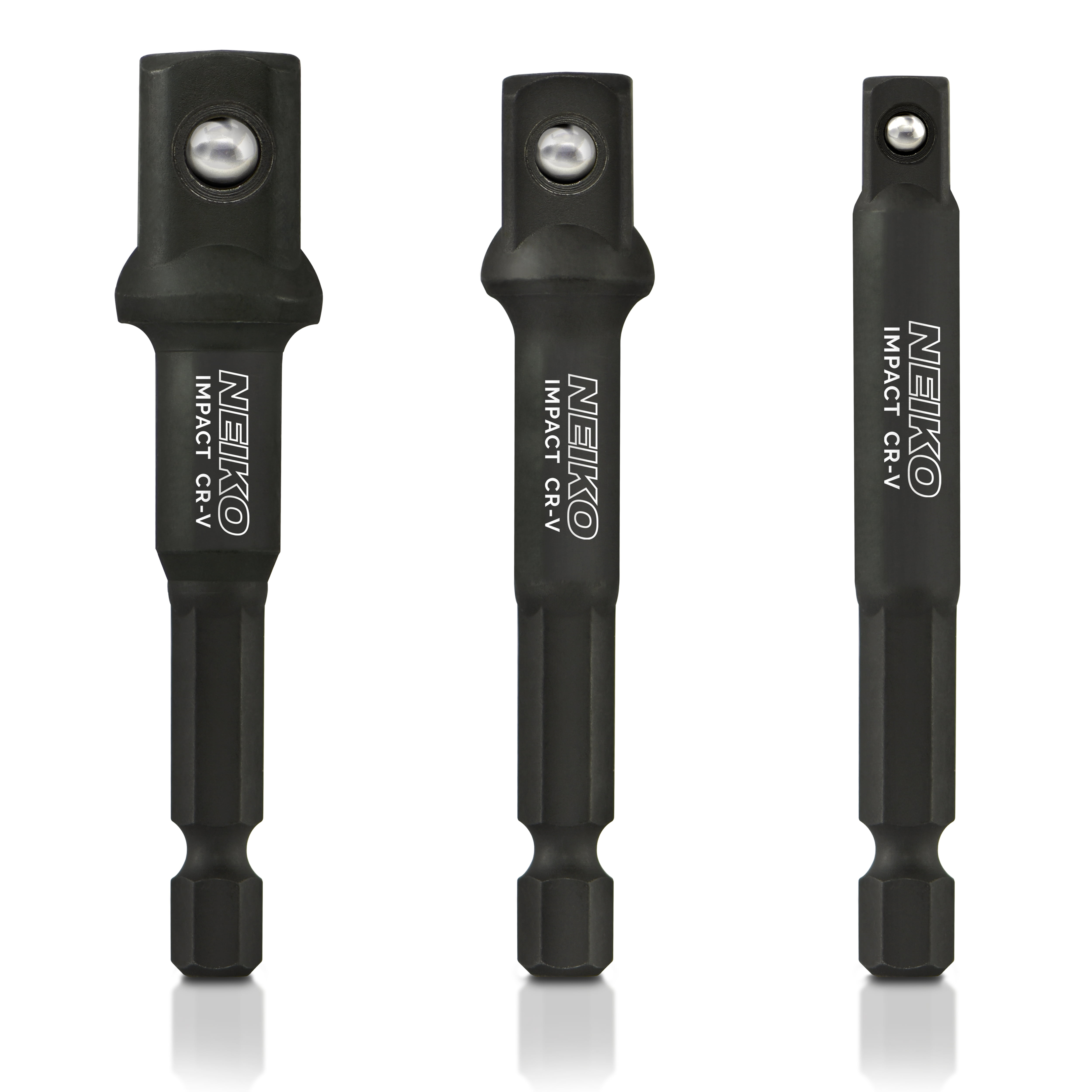 NEIKO 00229A Socket Adapter Set, 3-Piece Combo, 1/4, 3/8, 1/2-Inch ...