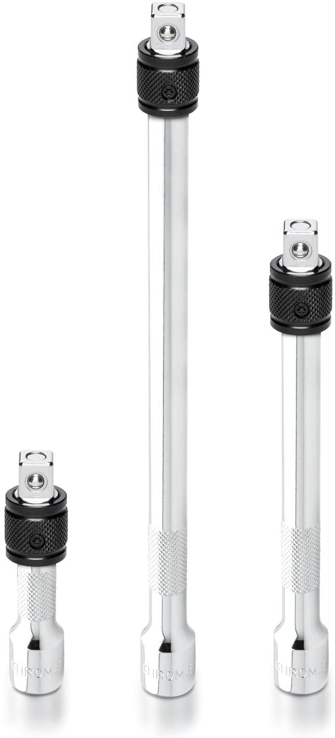 NEIKO 00295A 3/8" Drive Locking Extension Bar Set, 3 Piece, 3", 6", 10 ...