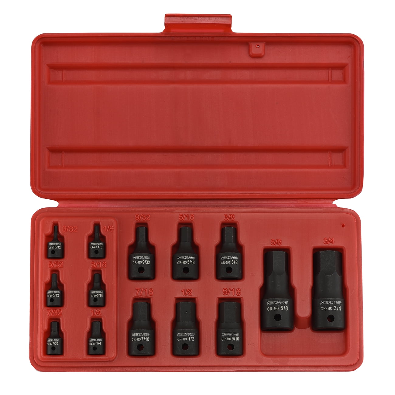 NEIKO 01142B Allen Bit Socket Set | 14 Piece | SAE | 3/32” to 3/4" | 1/ ...