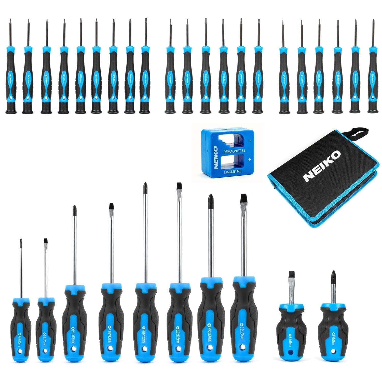 NEIKO 01379A Master Screwdriver Set, 32 Piece Magnetic Precision ...