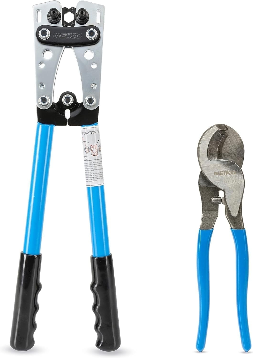 NEIKO 02039A Lug Crimping Plier and Cable Cutter Set, Battery Cable ...