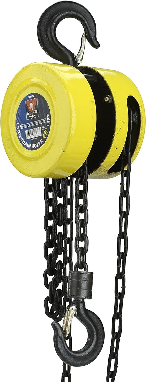 NEIKO 02183A Manual Chain Hoist | 1 Ton/2000 lbs Capacity | 20’ Lift ...