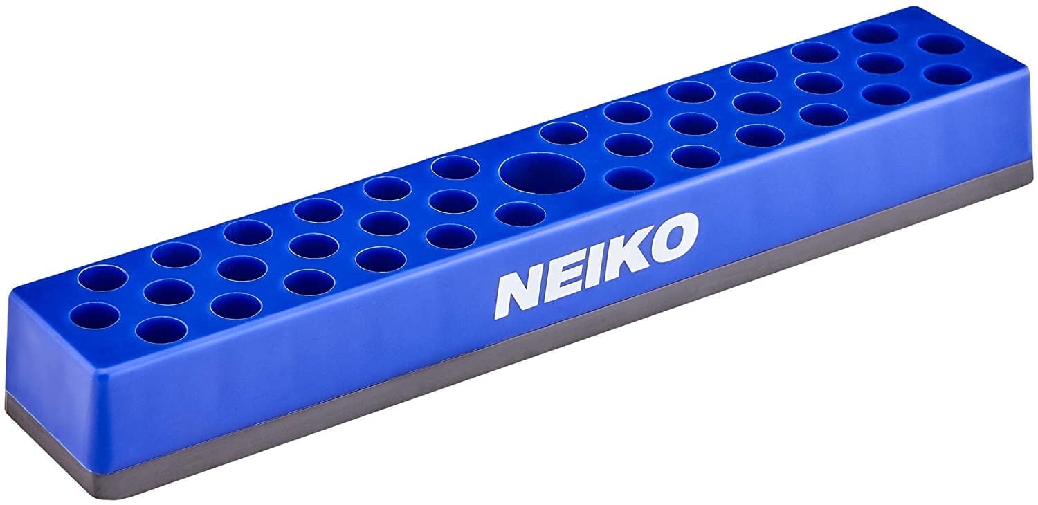 NEIKO 02401A Hex Bit Organizer, 37 Hole Drill Bit Holder Organizer, 1/4 ...