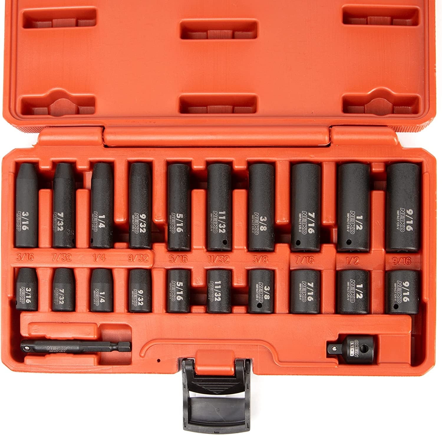 NEIKO 02435A, 22 Piece, 1/4 Socket Set, Standard 3/16” – 9/16” SAE ...