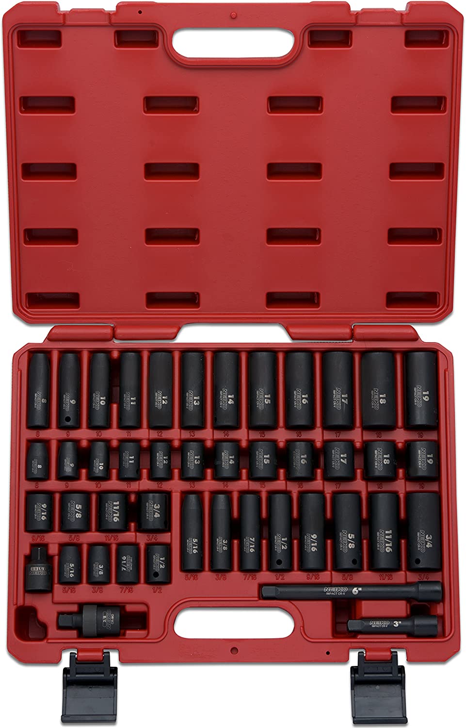 SK 94549 Fractional Socket Set - 3/8-In. Drive 6 Point Metric Tools, 49 ...