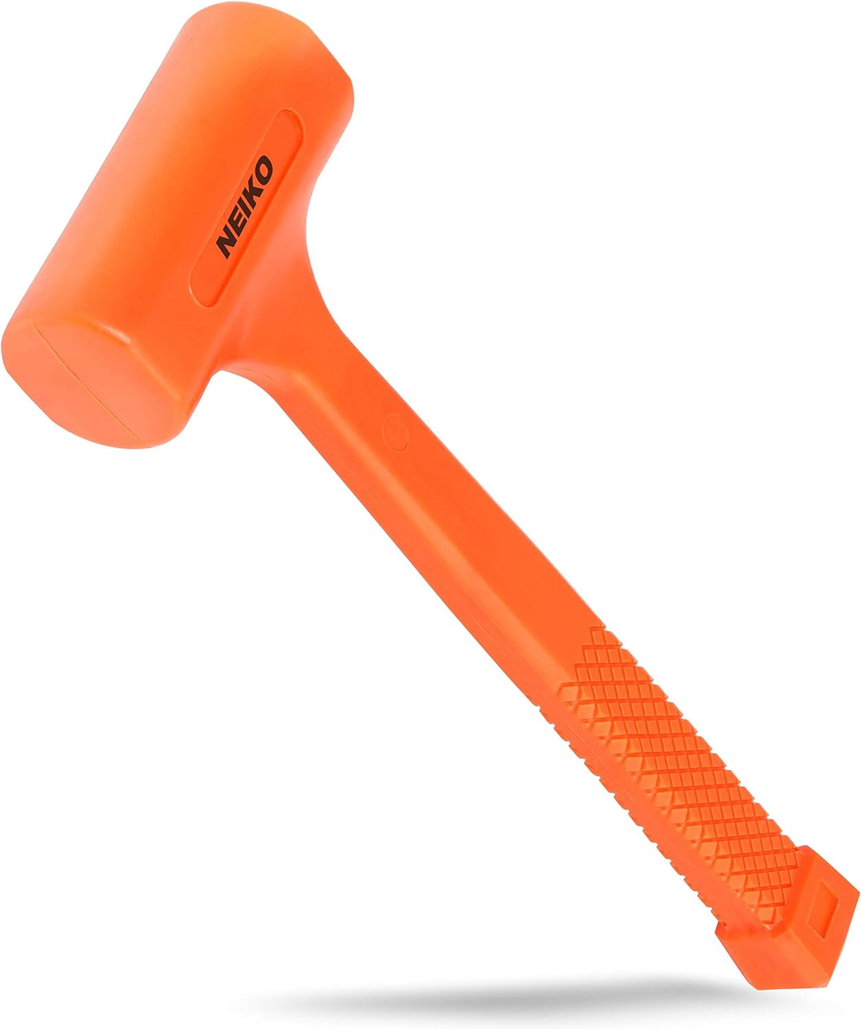 NEIKO 2 LB Dead Blow Hammer Mallet, Neon Orange | Unibody Molded ...
