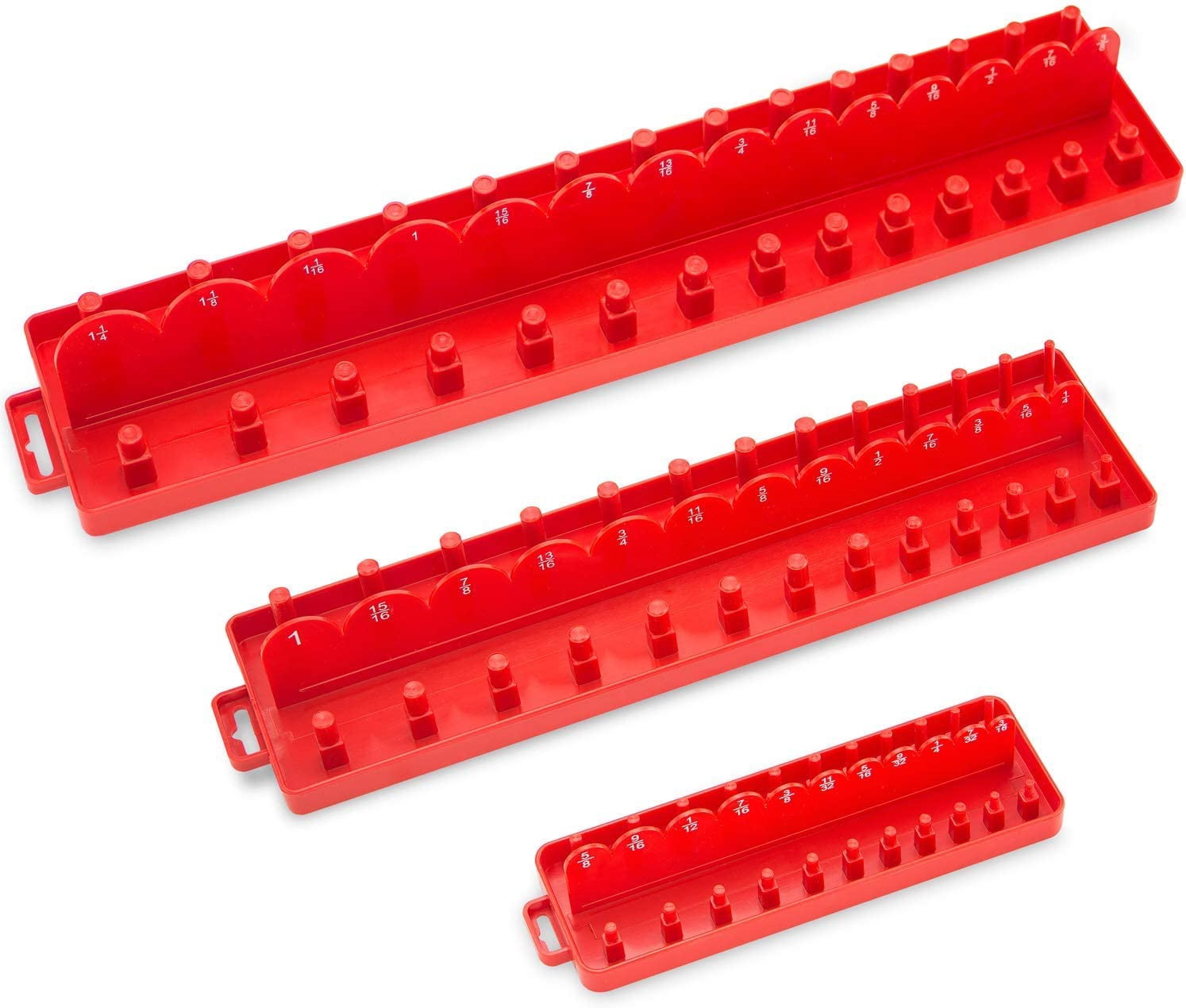 NEIKO 03965A Socket Set Tray Organizer Case with Double Rows | 3 Piece ...